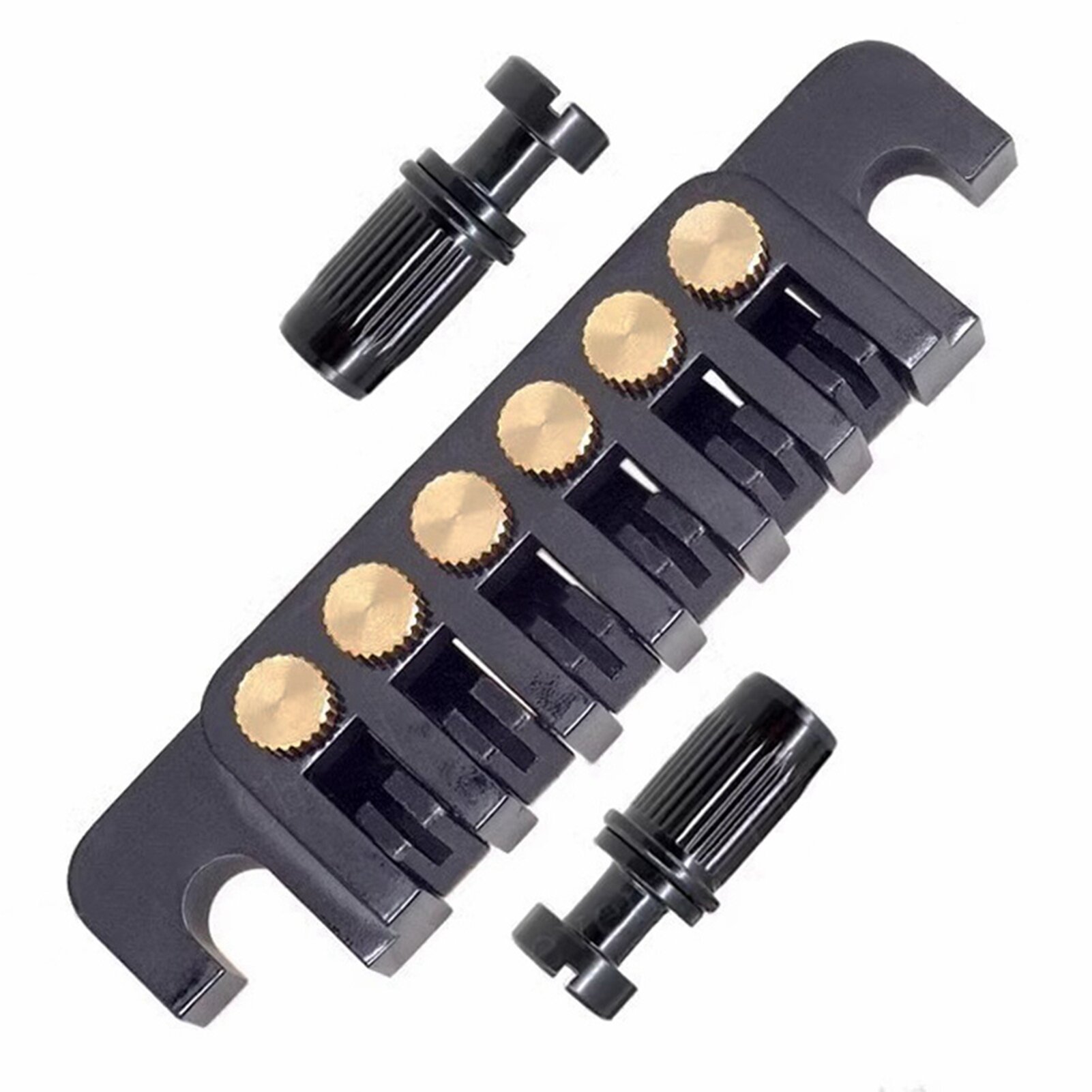 LP электрогитара Tune O Matic Bridge Pull Plate Tail Piece Reversable String Code Гитара Роликовый седло Бридж TP-6 Стержень-ограничитель бриджа Совместимость с Les Paul/SG/ES/EPI Gear Запасная часть