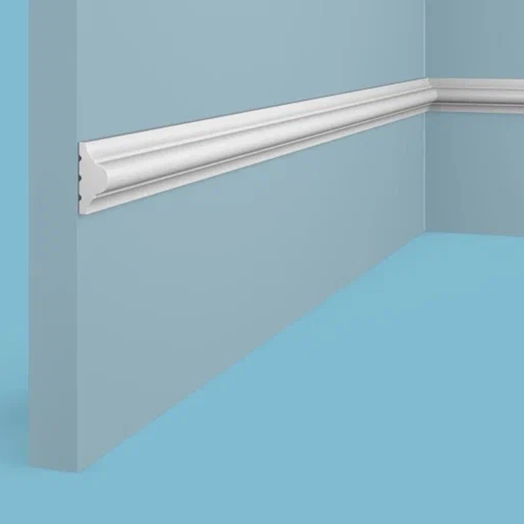 Молдинг EVROPLINT, VR401, под покраску, белый, ударопрочный, 2,6 см x 175 см