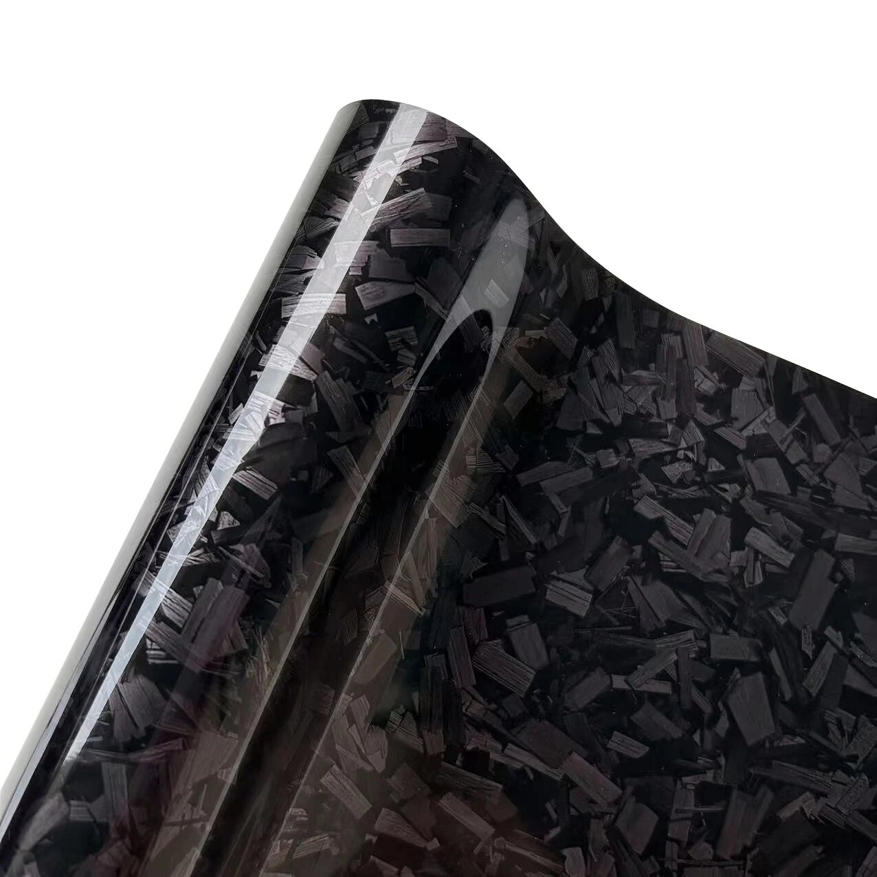 Высокоглянцевая черная, красная, фиолетовая пленка для кузова Flower Carbon Black, 20cmx152cm