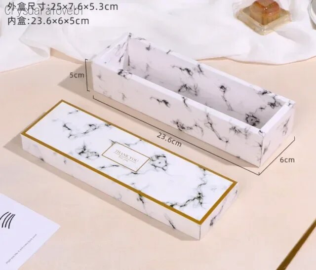 Черная картонная коробка для макарон Белый, just box