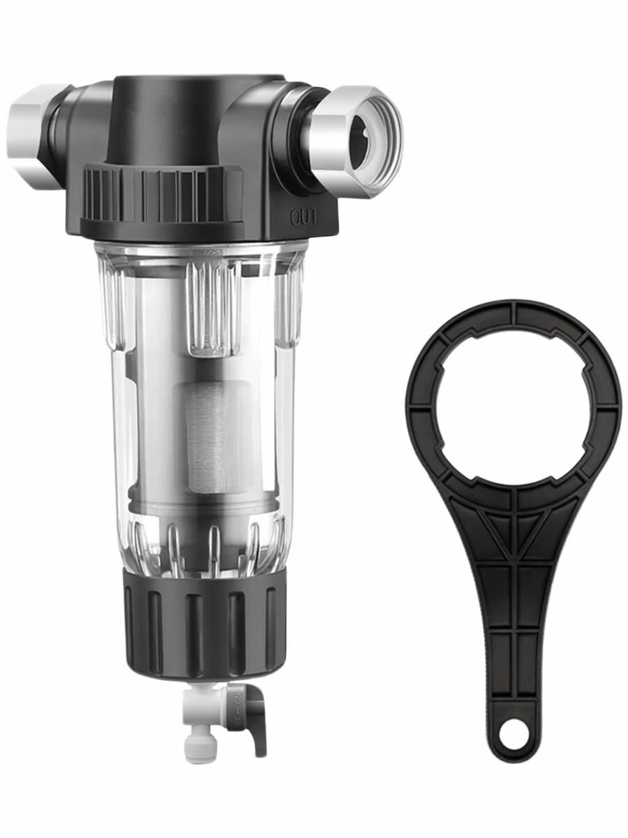 Самопромывной фильтр / предфильтр, ALTHY PRE-1 40мкм Можно поворачивать для очистки Фильтр сетчатый, для холодной воды, 1/2 + 3/4