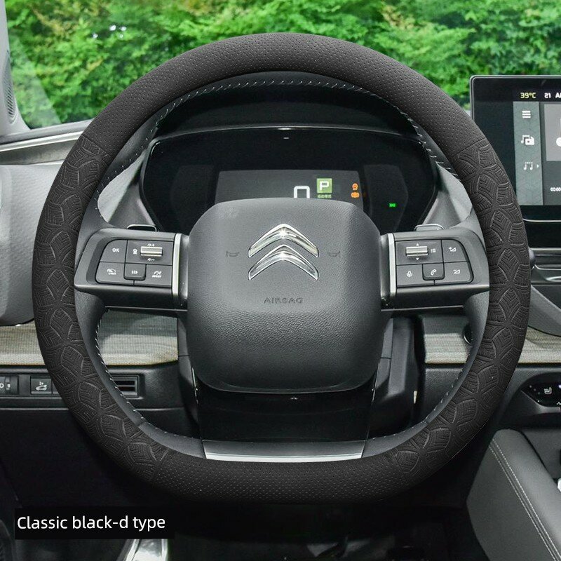Чехол для руля Citroen C-Elysée C4 Cactus C3L D-Тип, классический черный флис
