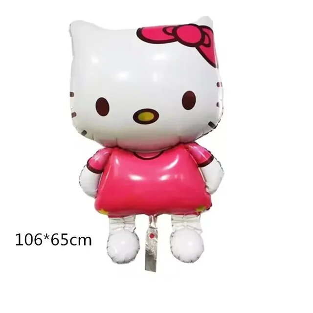 Набор воздушных шаров Hello Kitty в форме цифр, милые фольгированные шары с мультяшной кошечкой, идеально подходят для украшения дня рождения девочки и для детского праздника.