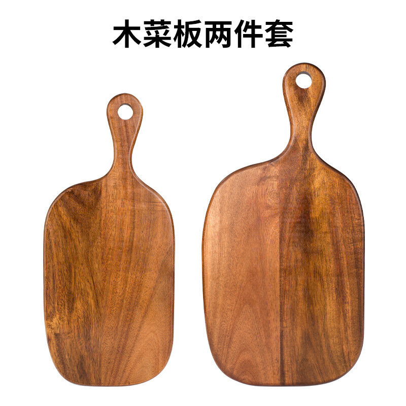 Ручка подноса из акации, разделочная доска для пиццы, стейка, креативная фруктовая деревянная доска для хлеба, кухонный домашний поднос