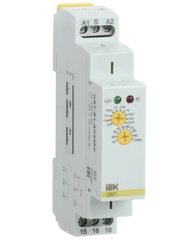 Реле задержки включения ONI ORT, 1 контакт, напряжение 230В AC
