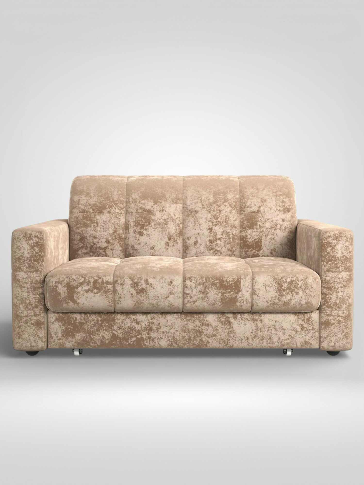 Прямой диван Аккорд-7, аккордеон на независимом пружинном блоке, мягкие подлокотники, спальное место 160*200