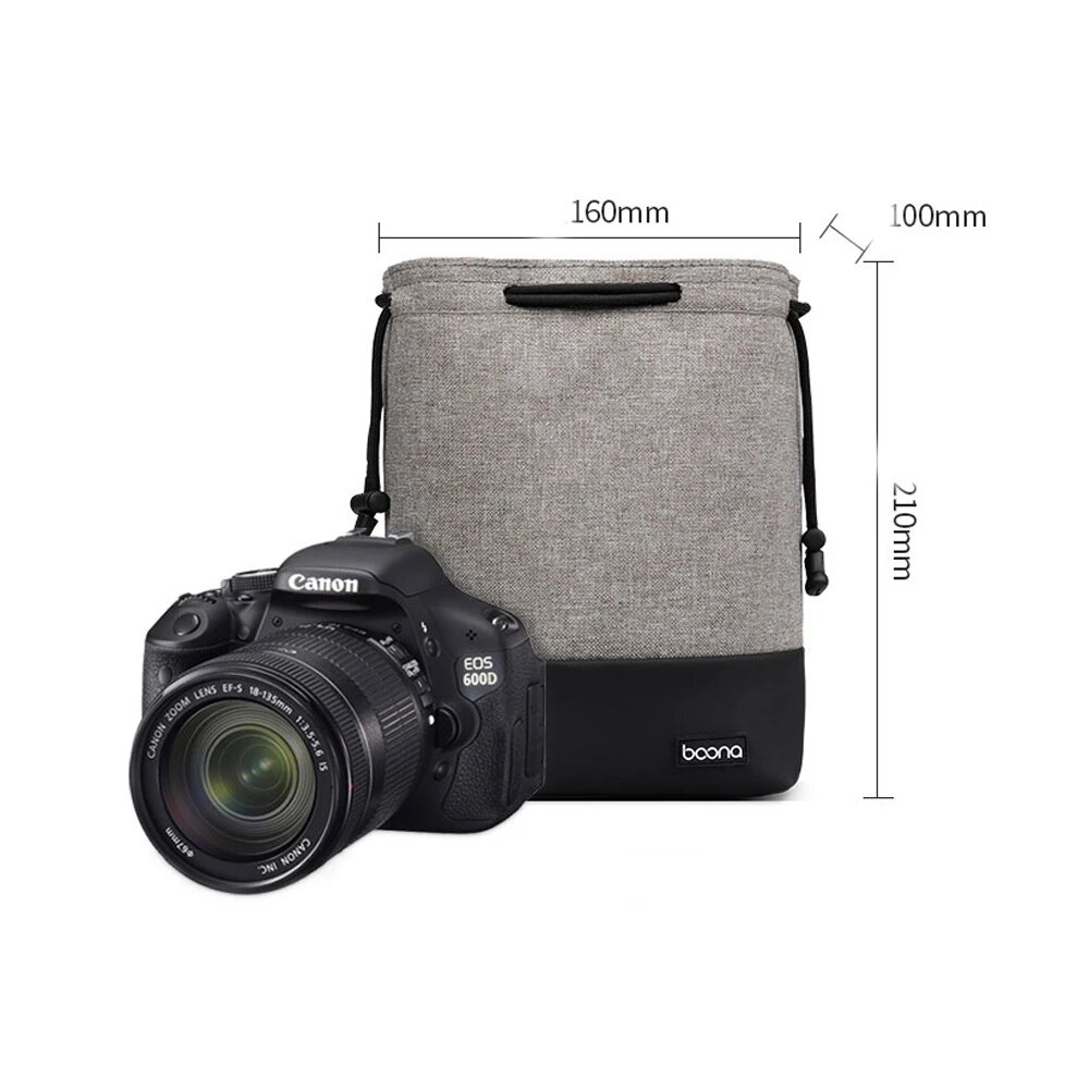 Сумка для объектива BOONA, серая, Medium Gray