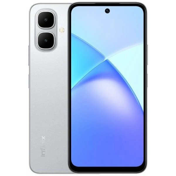 6.67" Смартфон INFINIX Smart 10 4/128Gb, X6725D, NFC, IPS, 120Гц, 5000мAч, серебристый титан