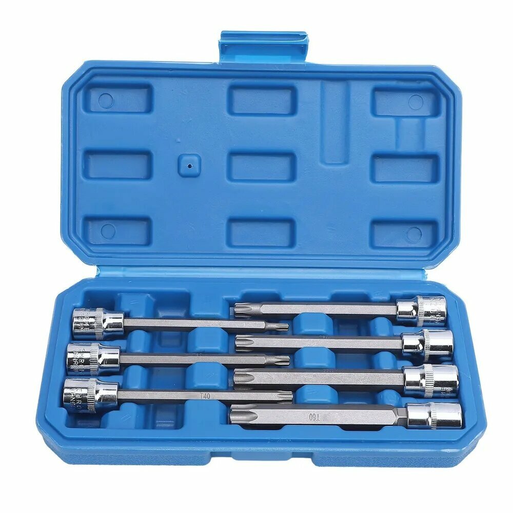 Набор торцевых головок Torx 3/8" 7 предметов T25-T60, 110 мм, удлиненные (VT18373) для авторемонта