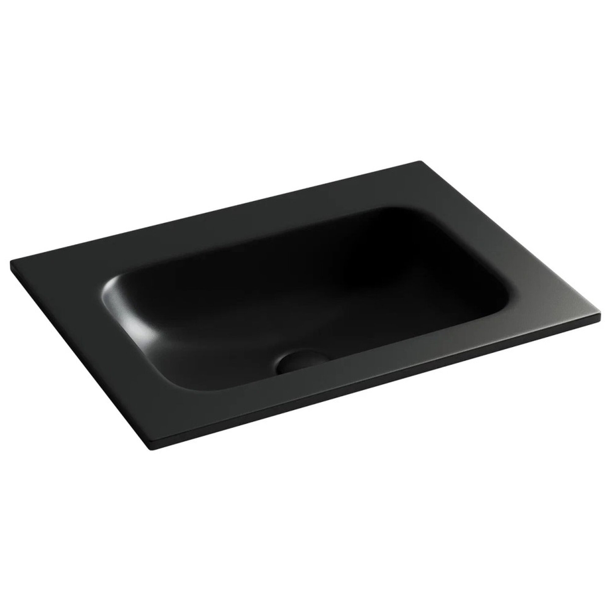 Раковина Ceramicanova Grace CN7011MBwx, накладная, прямоугольная, черная матовая, 61x45,7x13,7 см