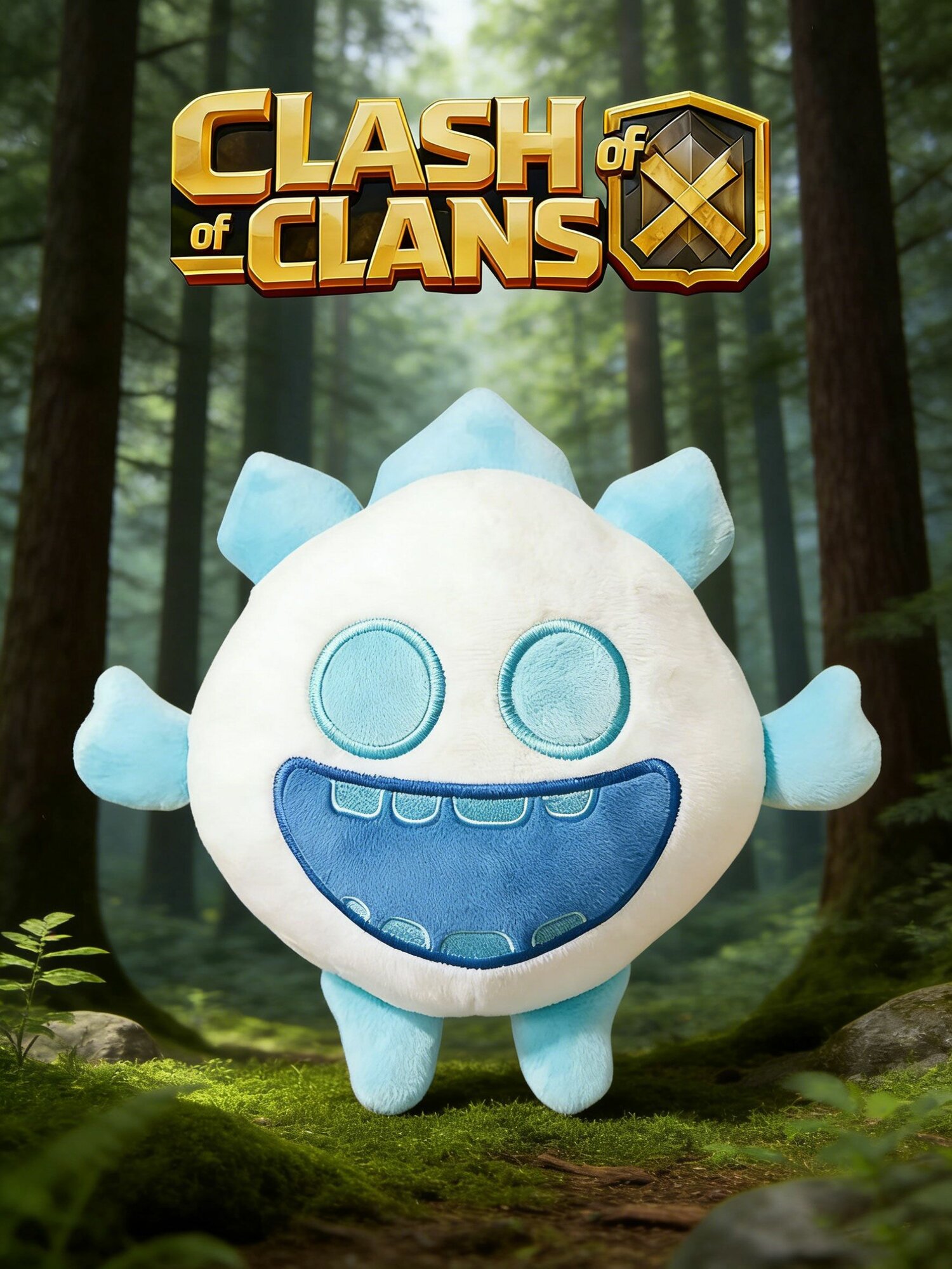 Мягкая игрушка Clash of Clans / Clash Royale: Ледяной дух (Ice Spirit), 9 см
