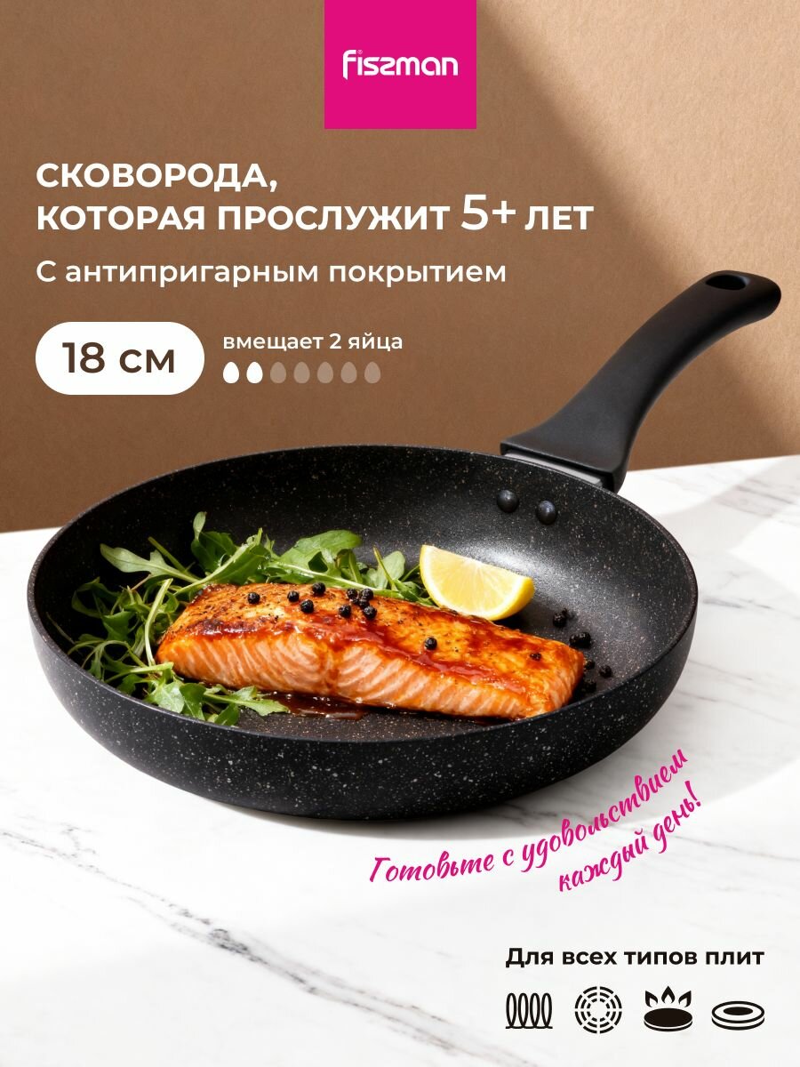 Сковорода с антипригарным покрытием для всех типов плит JILL 18 см