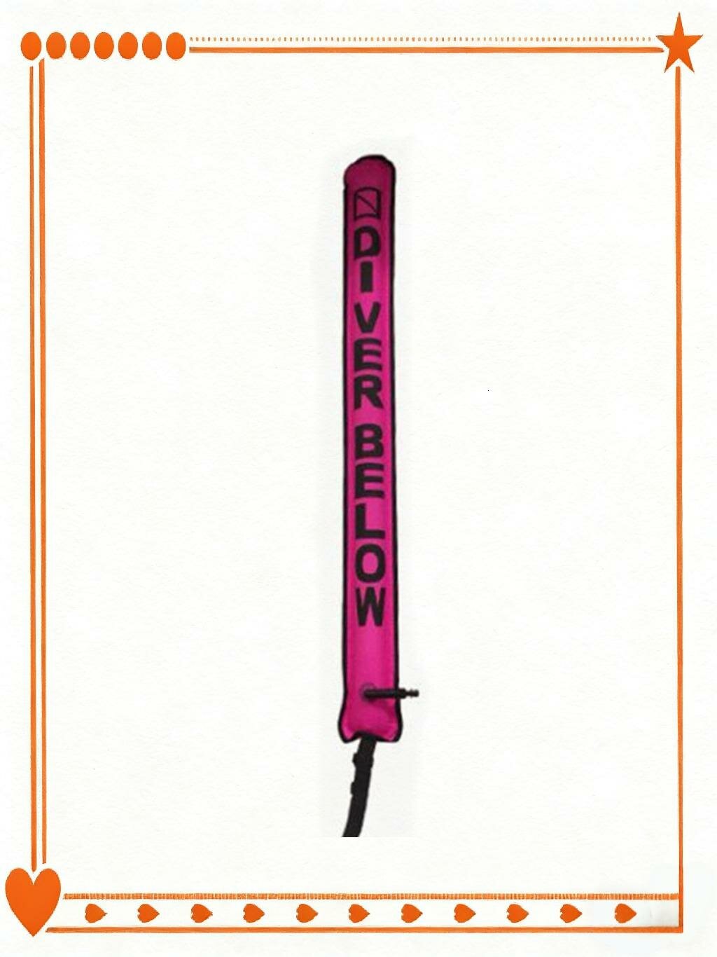 Надувной сигнальный буй для дайвинга, Розовый