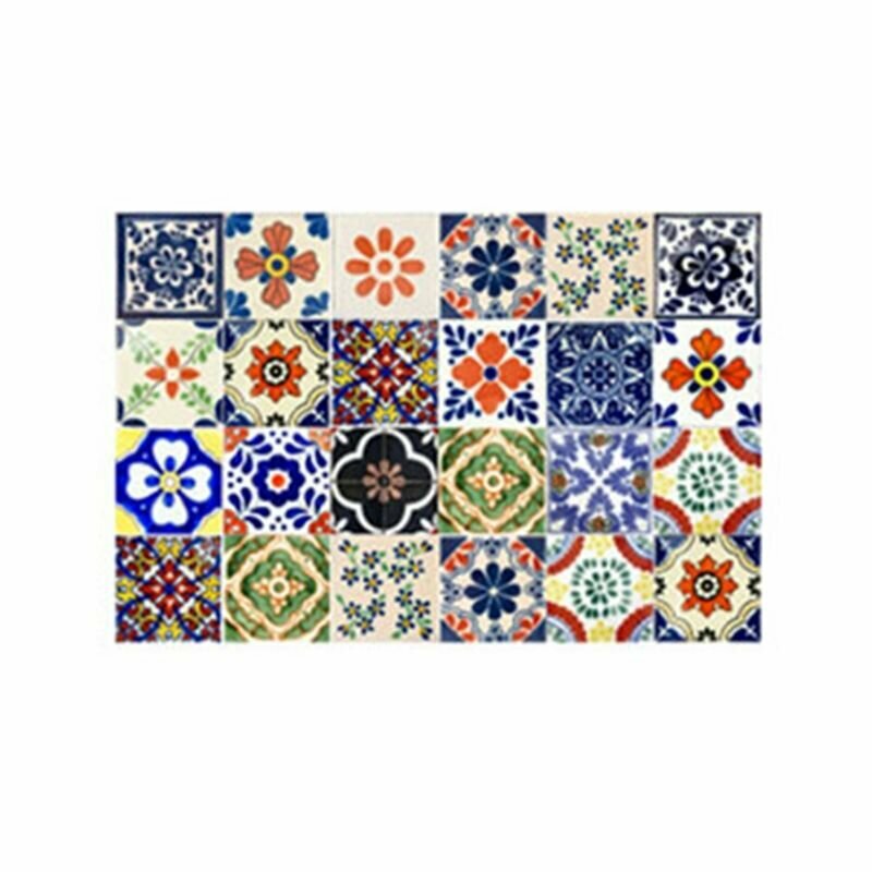 1 набор из 24 штук, ретро-плитка, антикварная плитка с яркой пленкой 20х20см-ET228