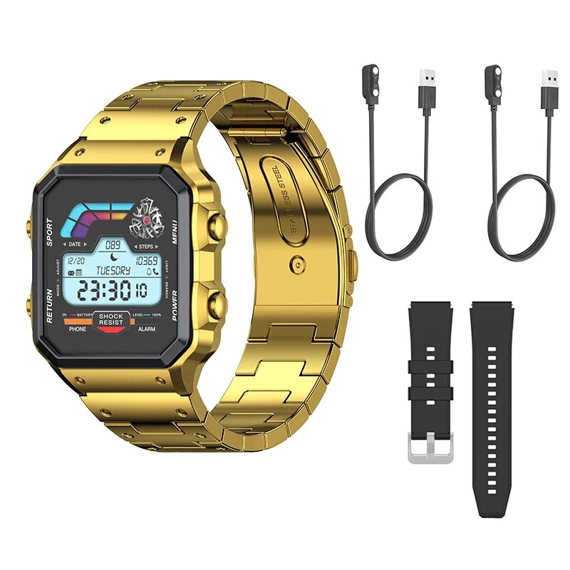 Aiweile AW38 умные часы мужские, Gold Cable Strap