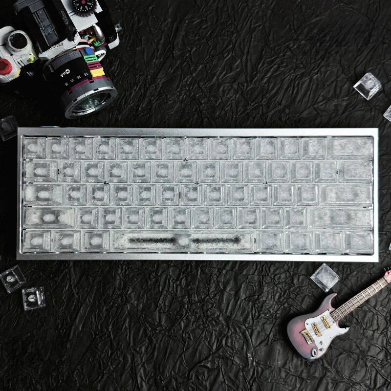 Клавиши с углеродным узором, гравированные сбоку, 119 клавиш, совместимые с механической клавиатурой WOOTING Little Bee с магнитной осью