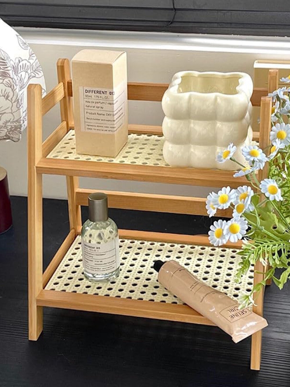 Этажерка для хранения из натурального бамбука, подставка, 40х18х28 см