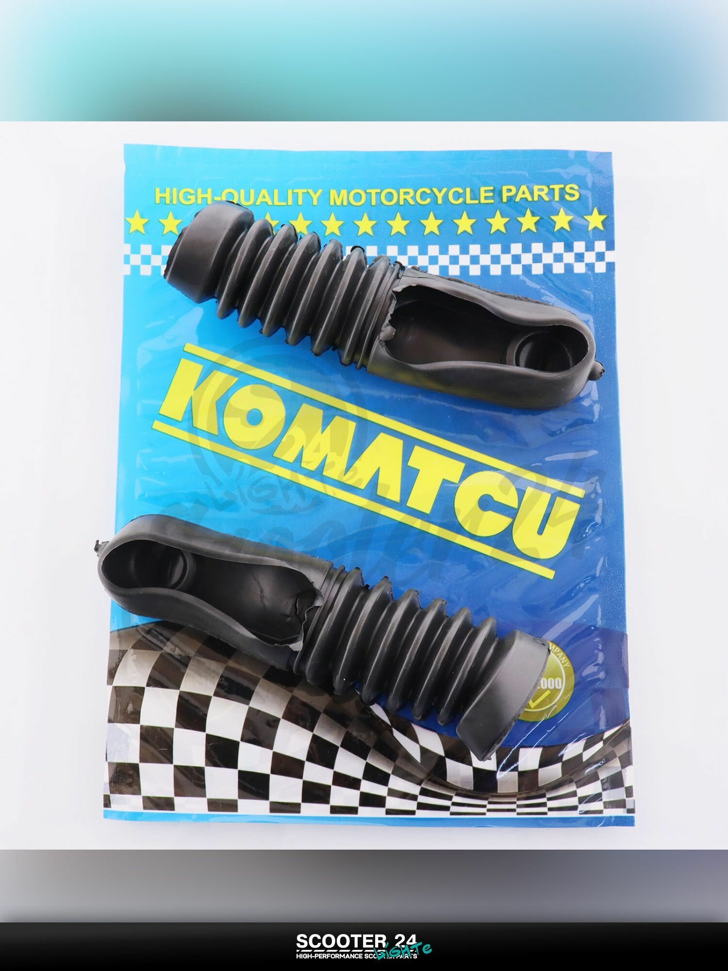 Гофры передней вилки (пара) на мотоцикл и скутер Yamaha JOG 50 3KJ / Ямаха Джог (барабан) "KOMATCU"