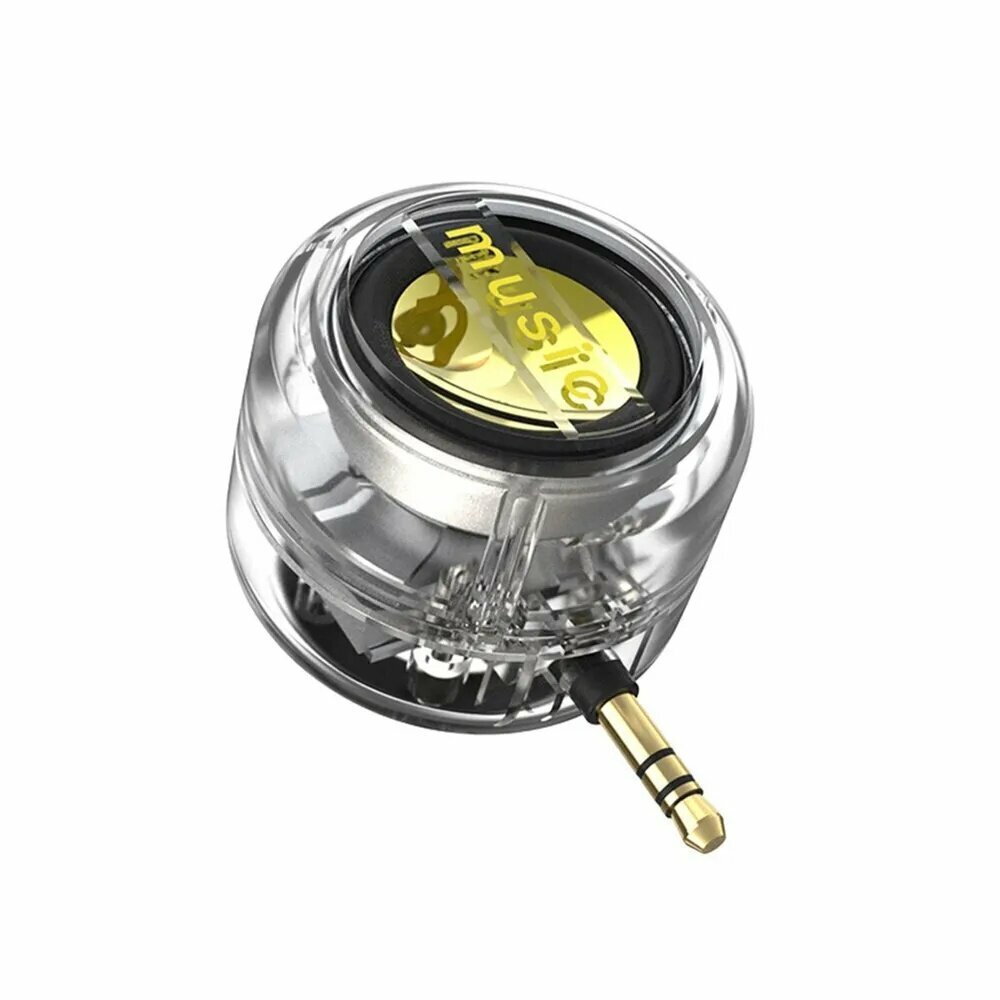 Портативная мини-колонка, универсальная звуковая коробка с разъемом 3,5 мм, усилитель динамика для мобильного телефона, внешняя проводная акустика, прозрачная