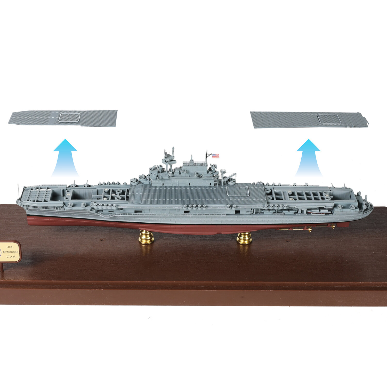 Высокоточная сборная модель линкора USS Missouri в масштабе 1/1000 из металла и ABS-пластика (издание в твердом переплете 1991 года).
