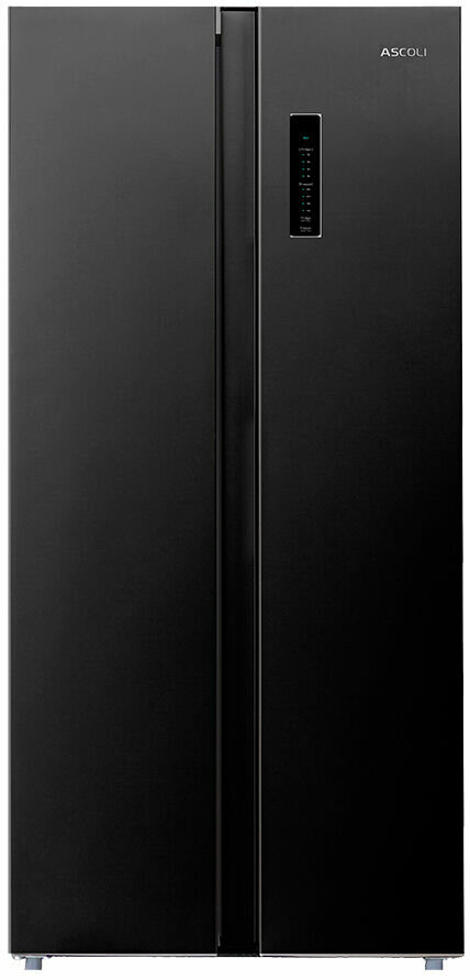 Холодильник Side-by-Side Ascoli ACDB450WIB Inverter черный, дисплей, 78 см, No Frost