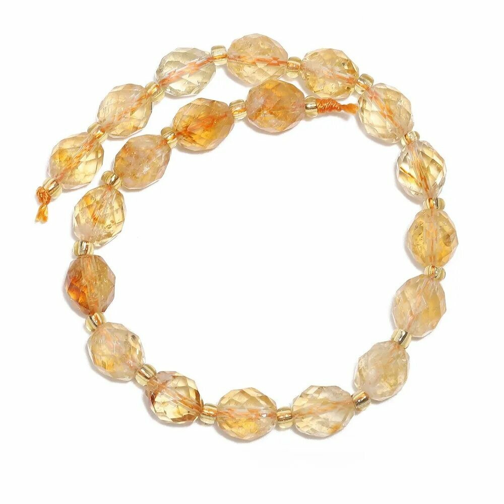 Натуральный камень цитрин бусины 8х7мм граненые овальные бусины 18см，（Рекомендуемые качественные продукты）