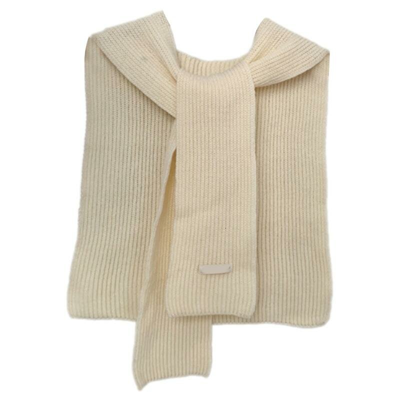 Женский вязаный шарф-пончо, Бежевый