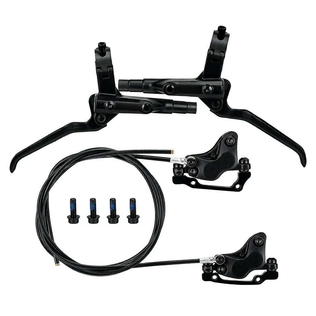 Гидравлический Дисковый Тормоз MTB: 4-Поршневая Система Для Полного Контроля - Бесшумное Торможение Легкая Конструкция Для Горного Велосипеда