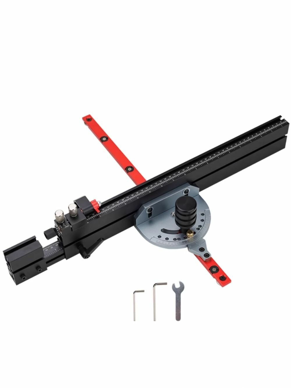 Регулируемая угловая линейка для столярных пил, угловой упор для ленточных пил, совместима с направляющими 19 мм (3/4 дюйма).