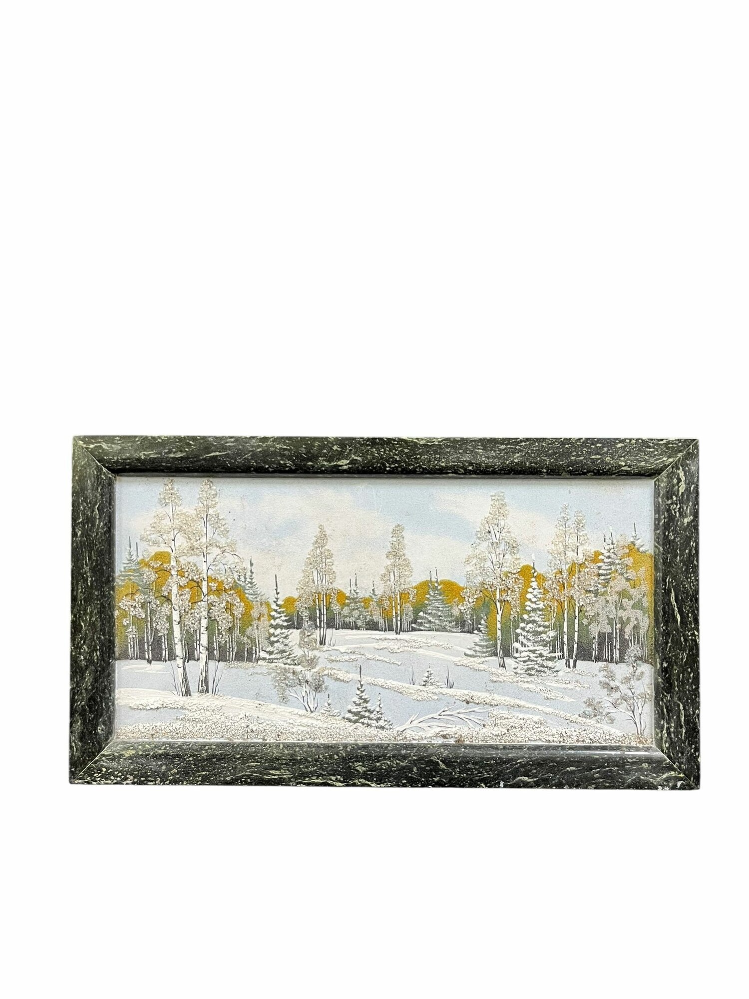 Советская винтажная картина из камня. Сделано в СССР
