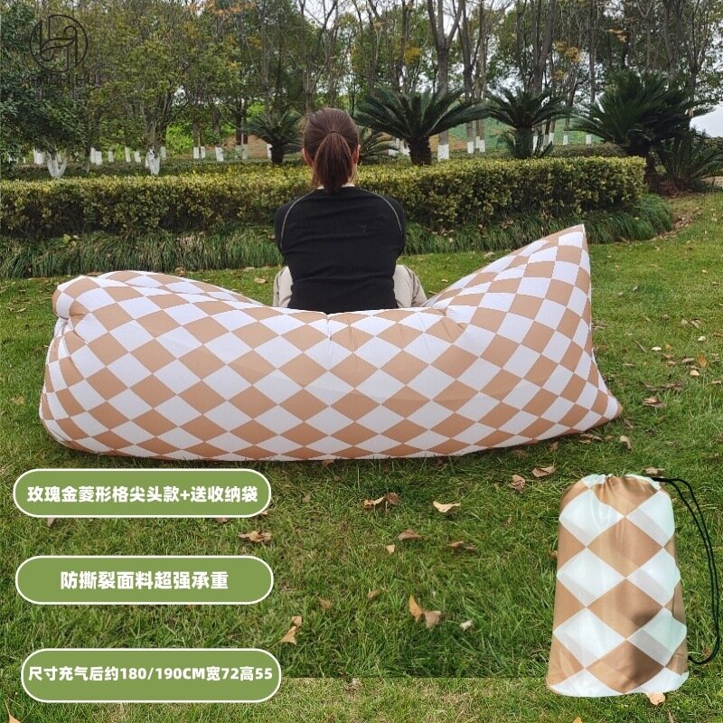 Уличный ленивый диван-реклайнер, портативная надувная кровать для музыкального фестиваля, кемпинга, пикника, спальный мешок, расширяющийся надувной диван