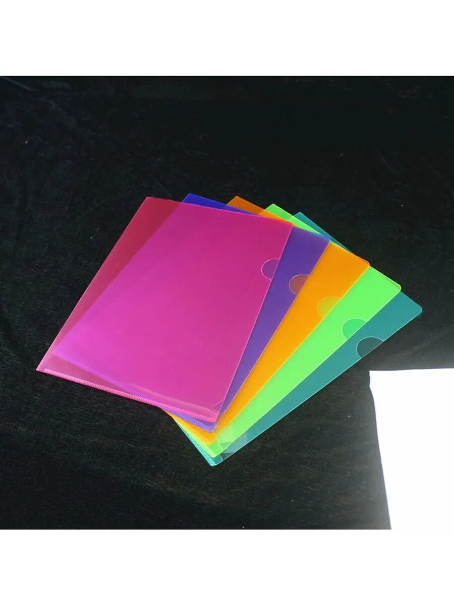 Прозрачная папка-уголок A5 (белая, 10 штук)