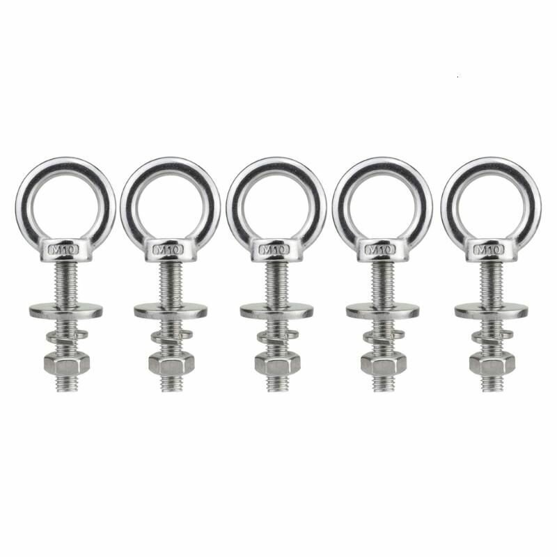 Стальные рым-болты с гайками 10x50мм