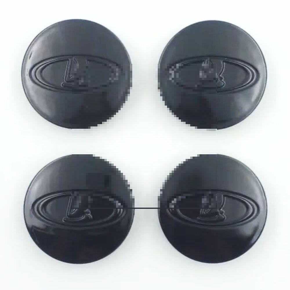 Колпачки на литые диски d52 Lada черные 4 шт