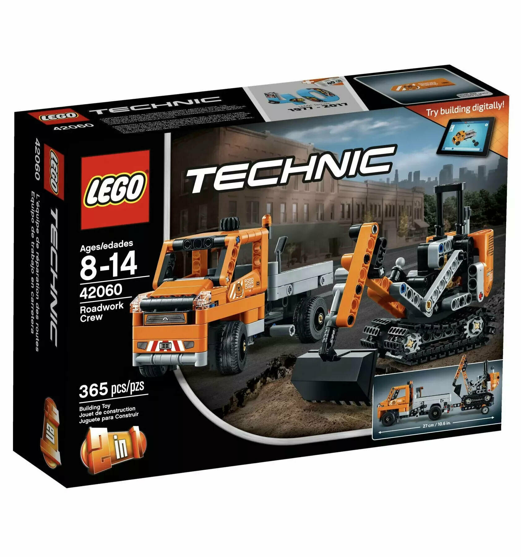 Конструктор LEGO Technic 42060 Дорожная техника, 365 деталей, от 8 лет, 2017 год