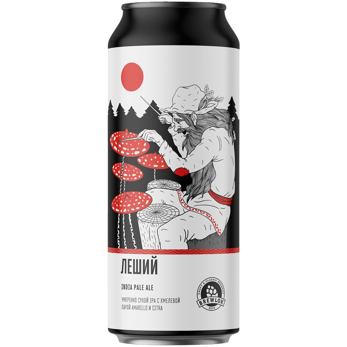 Пиво Brewlok Leshy светлое 0,45 л ж/б