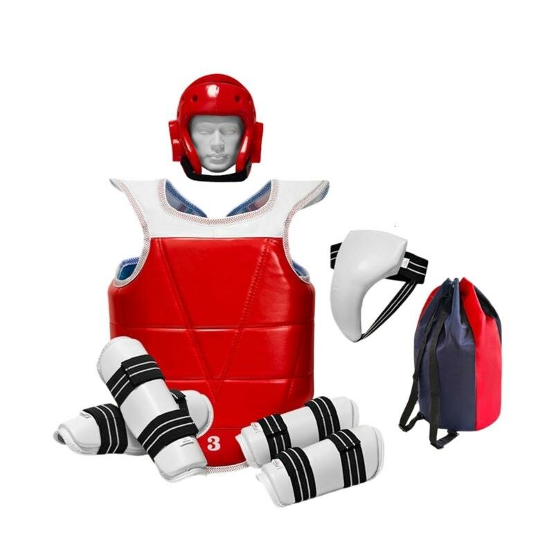 Тхэквондо защитная экипировка, красный - M