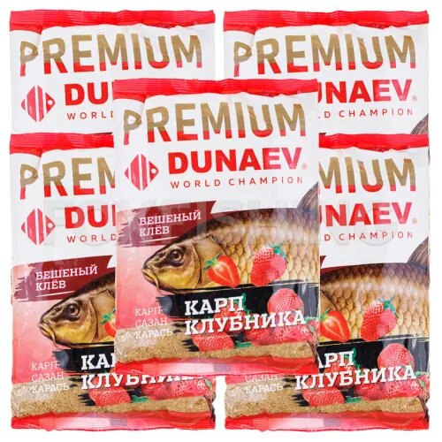 Прикормка Dunaev Premium Карп-Сазан клубника 5кг.