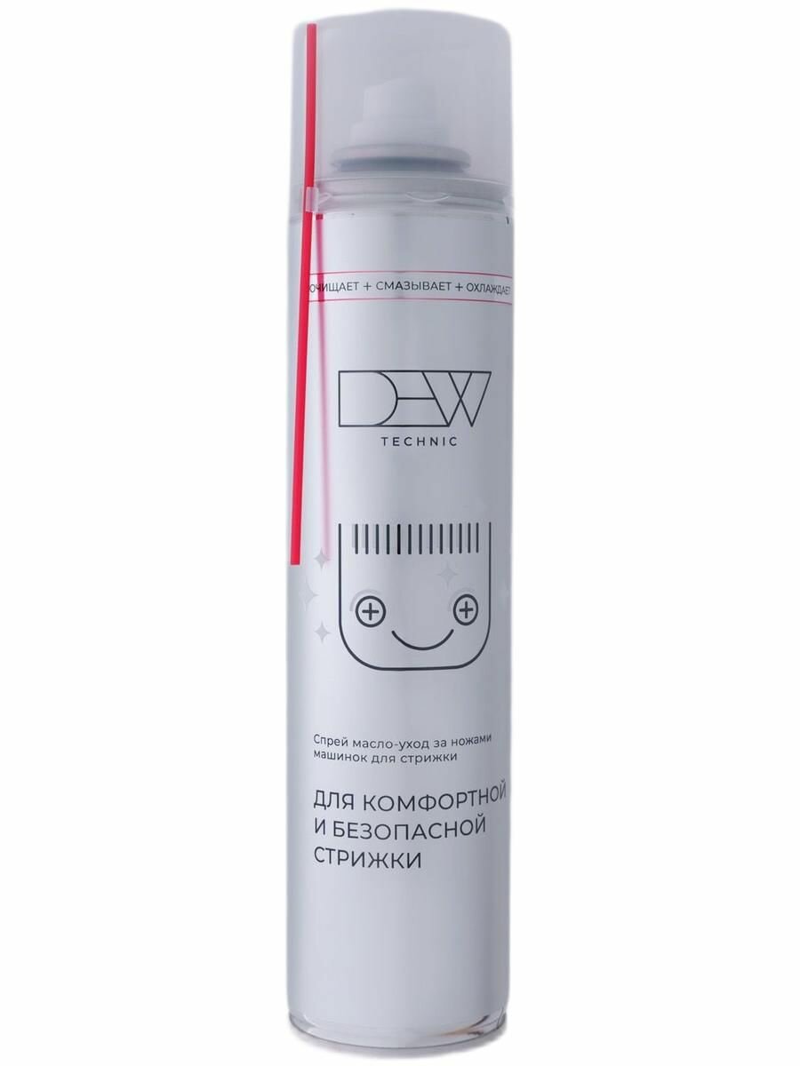 Масло-спрей для смазки ножей машинок для стрижки DEW Professional, 400 мл