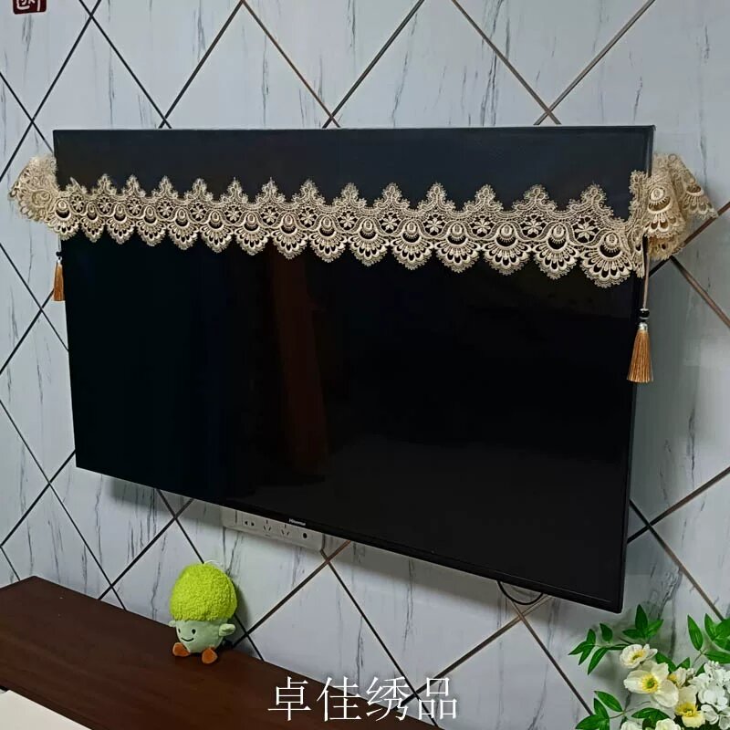 Золотая кружевная пленка для защиты экрана телевизора 32-39 дюймов, 40x100 см универсальная защитная накидка
