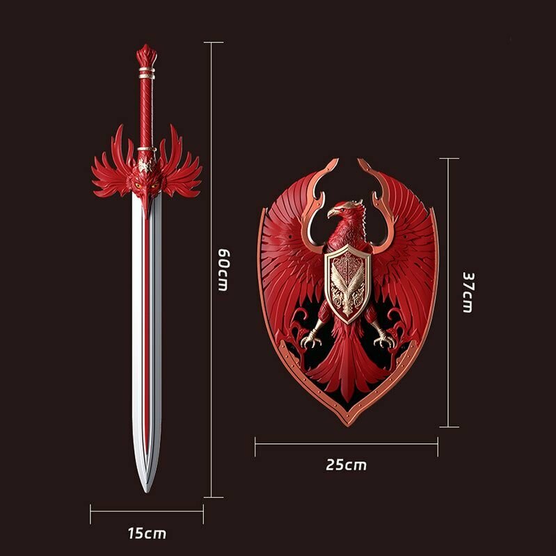 Меч Детская Игрушка Мальчик Меч Щит Звездный Меч Щит Четыре Мифические Звери Мягкий Пластик PU Модель Оружия Детский Реквизит