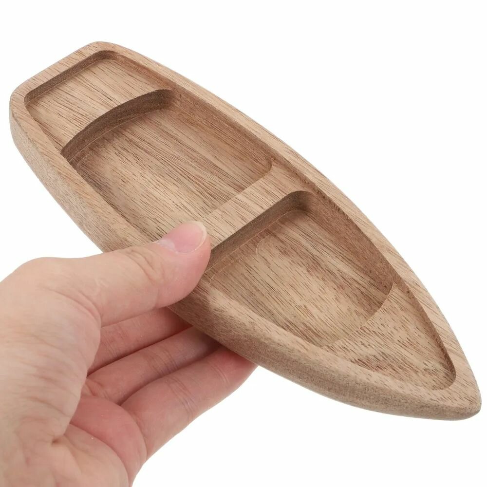 Неокрашенная деревянная лодка для творческого оформления, практичный элемент декора, 1 шт, 17,00 6,50 2,10 см