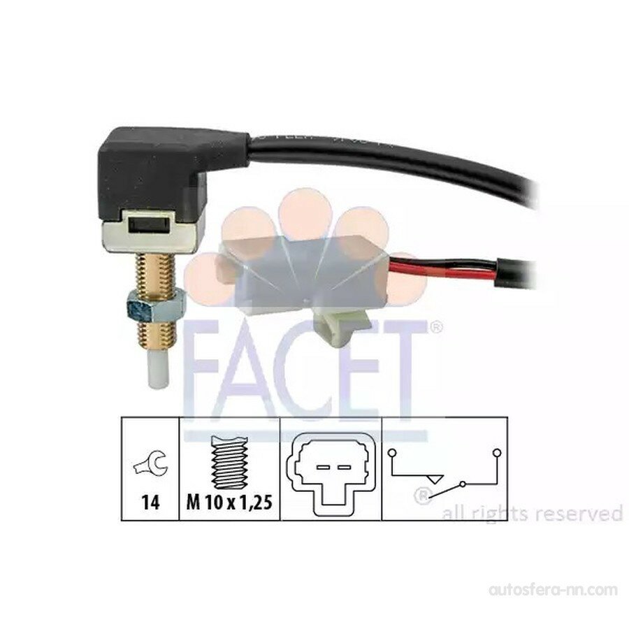 FACET 71289 Датчик стоп-сигнала HYUNDAI Accent 1.6 CRDi VGT 10/11-