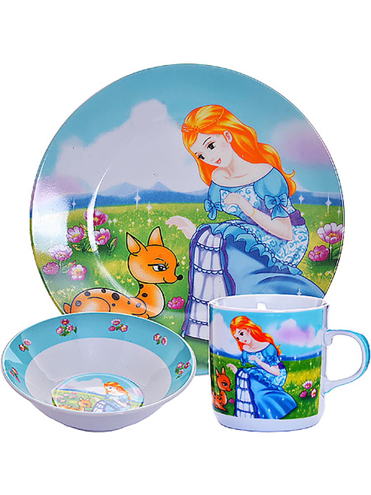 Набор детской посуды Принцесса 3 предмета Loraine, фарфор