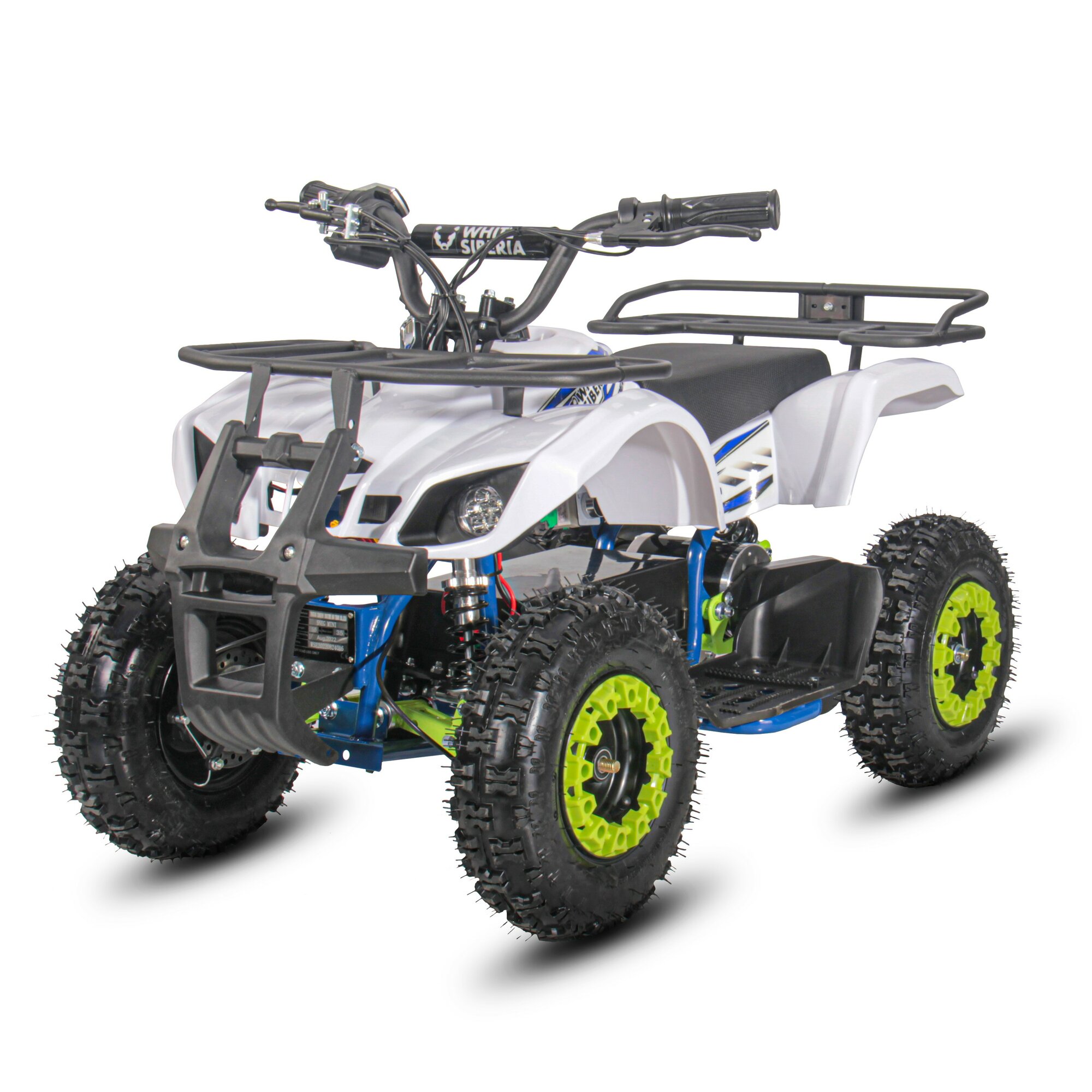 Детский электроквадроцикл WHITE SIBERIA SNEG MINI 1000W - Голубой