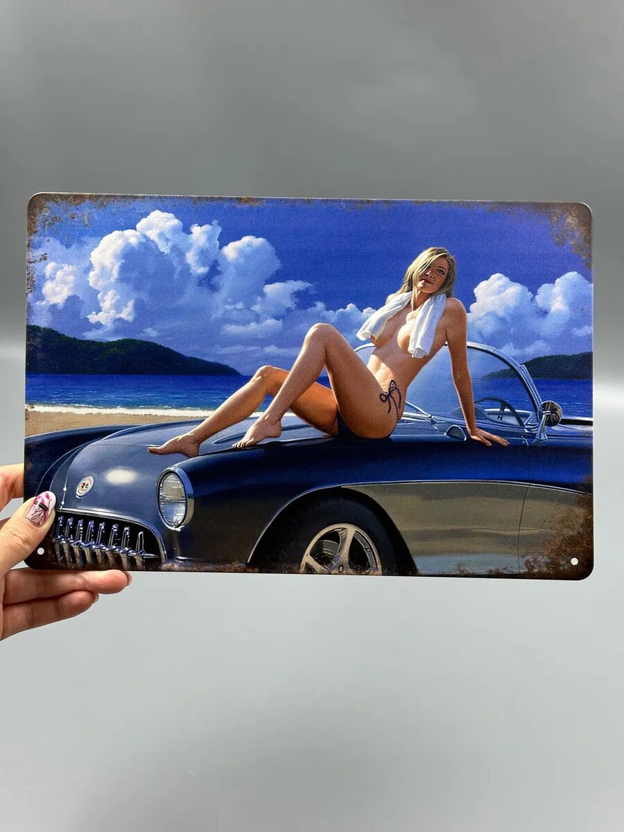 Табличка металл интерьерная в гараж в бар на стену 20х30см