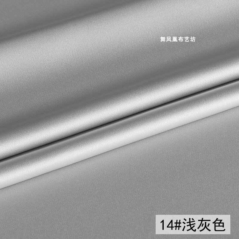 Однотонная двусторонняя ацетатная атласная ткань, глянцевая имитация шелка, дышащая, гладкая ткань для платьев