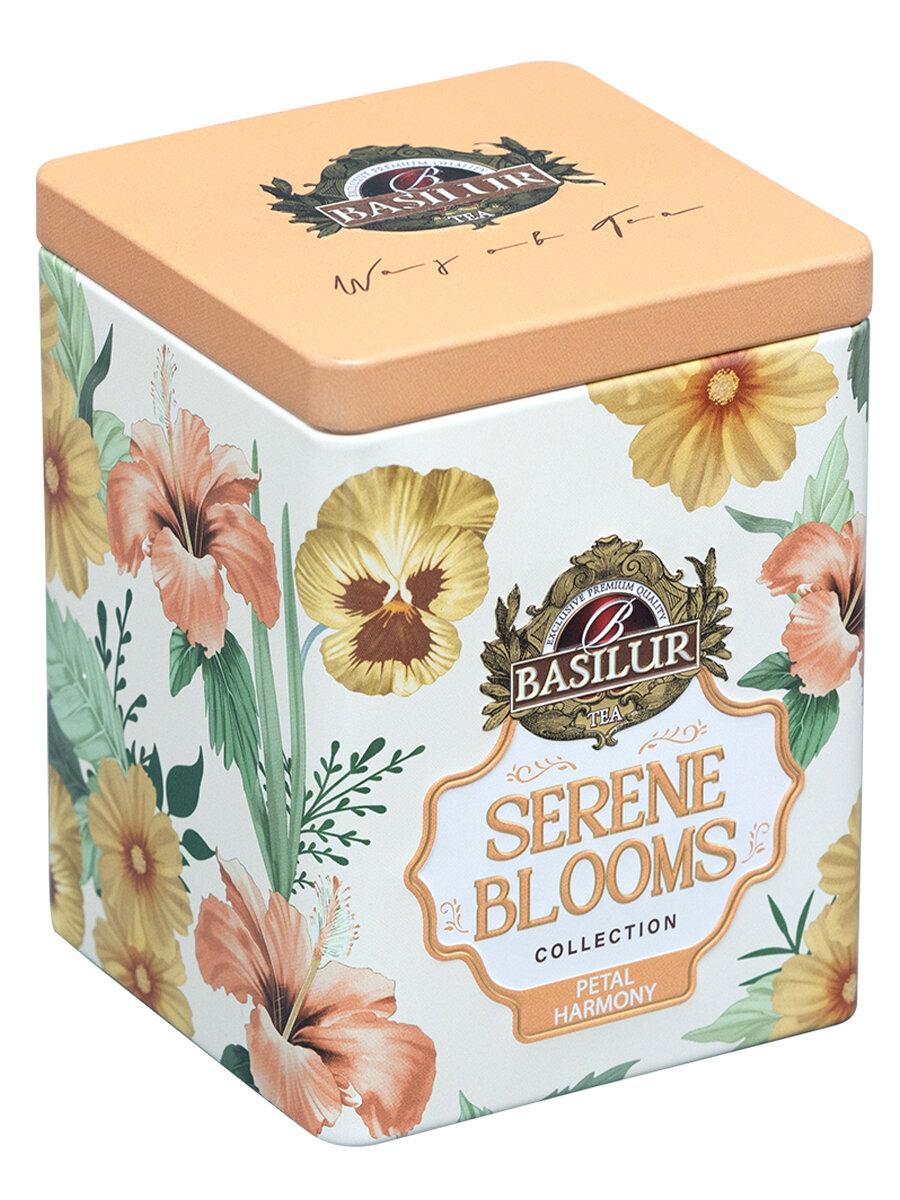 Подарочный чай Basilur Tea "Безмятежные цветы", Гармония лепестков, в жестяной банке, 75 г