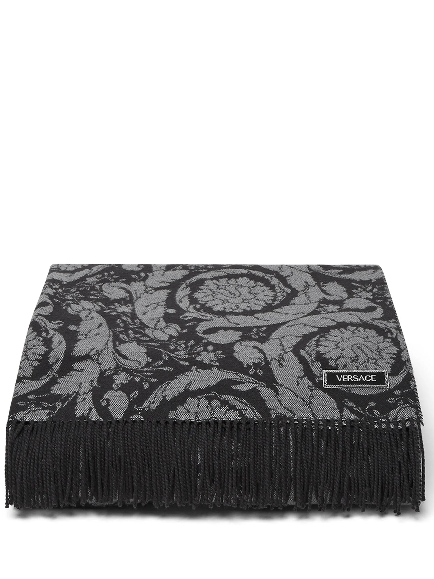 Шершавая кашемировая накидка с принтом Барокко