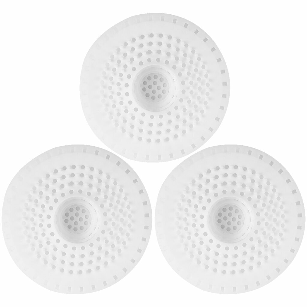 Гибкое силиконовое сито для раковины, фильтр для волос, защита для слива воды из кухни и ванной комнаты, 3шт